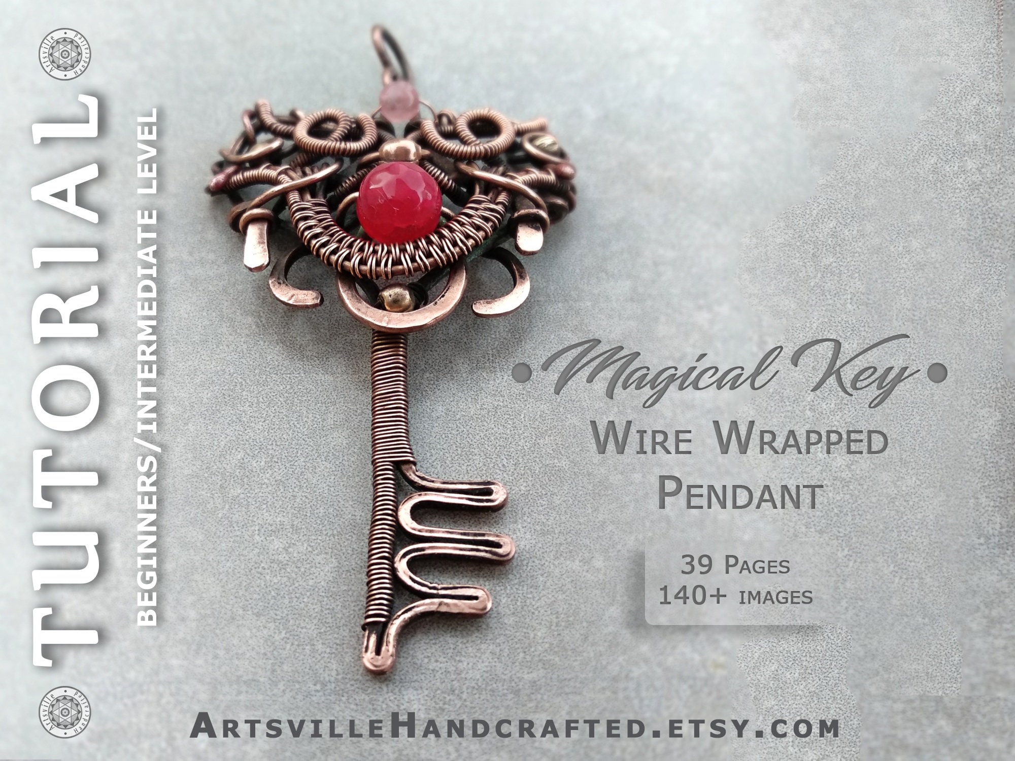 Wire Key Pendant Tutorial Wire Weave Tutorial Wire Wrap | Etsy