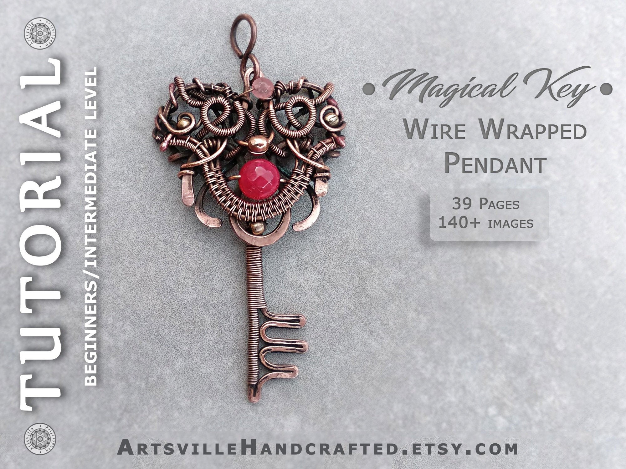 Wire Key Pendant Tutorial Wire Weave Tutorial Wire Wrap | Etsy