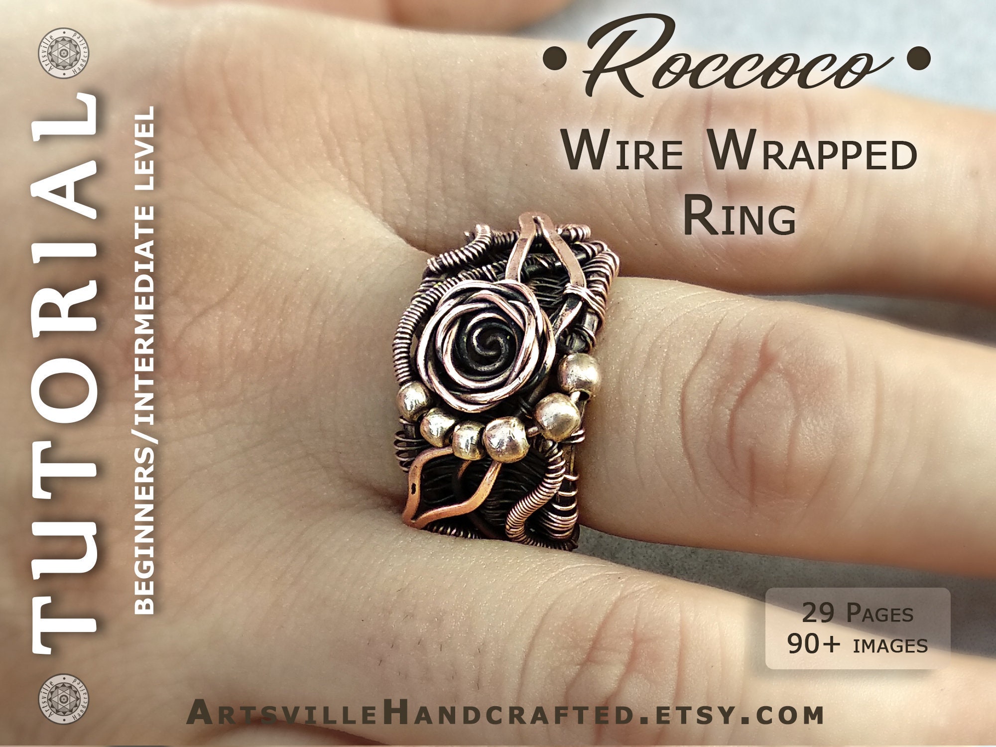 Wire Ring Tutorial Rose Ring Wire Weave Tutorial Wire | Etsy