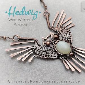 Owl Pendant Necklace Tutorial Wire Wrap Tutorial Wire - Etsy