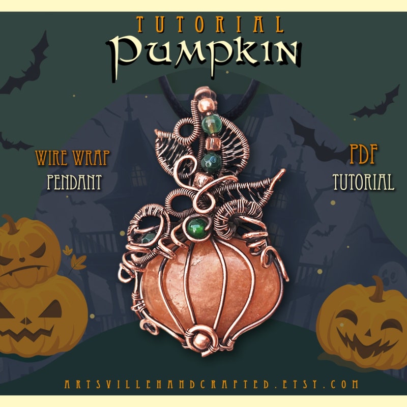 Wire Wrapped Pumpkin Pendant - Etsy