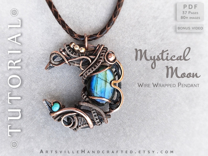 Crescent Moon Wire Wrap Tutorial Wire Wrapping Tutorial Wire | Etsy