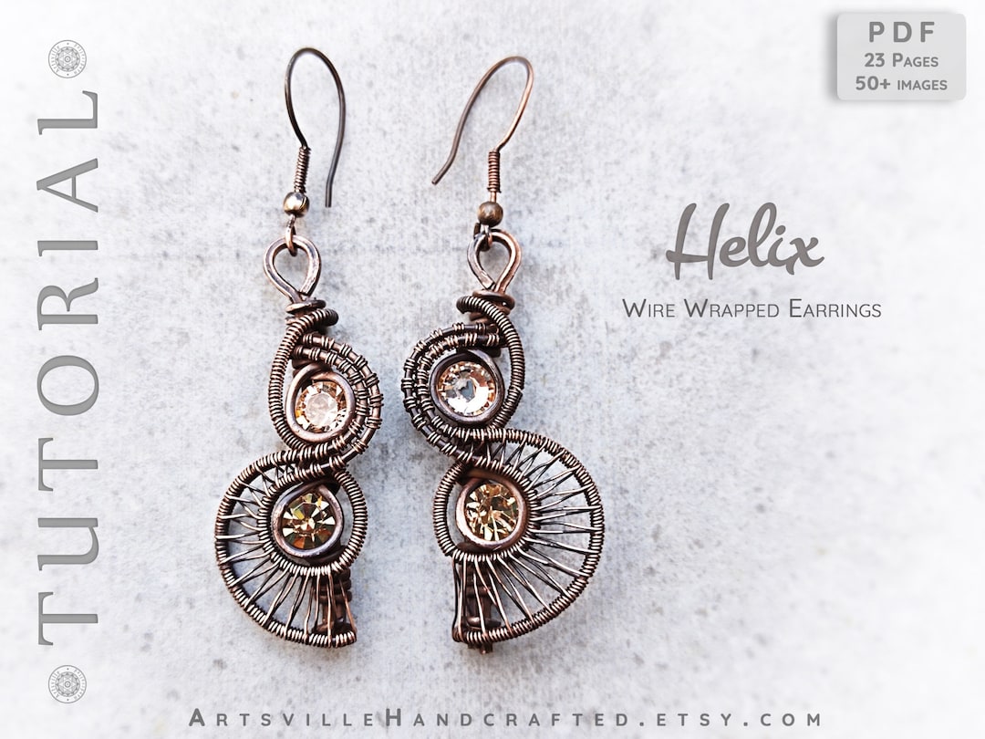 Helix: Wire Wrap Earrings Tutorial, Wire Wrapping Tutorial, Wire Wrap ...