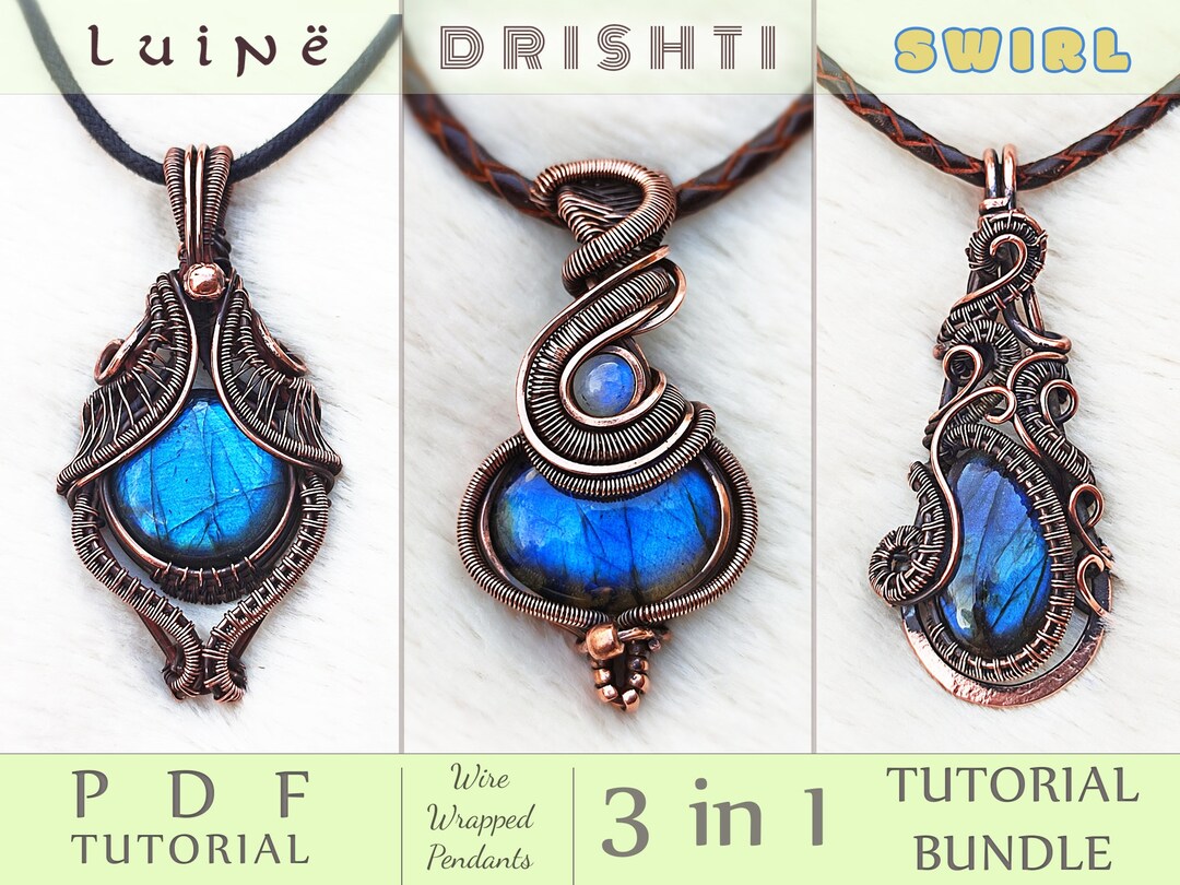 3 Wire Wrap Tutorial Bundle by Artsvillehandcrafted, Wire Wrapping Tutorial, Wire Work Tutorial ...