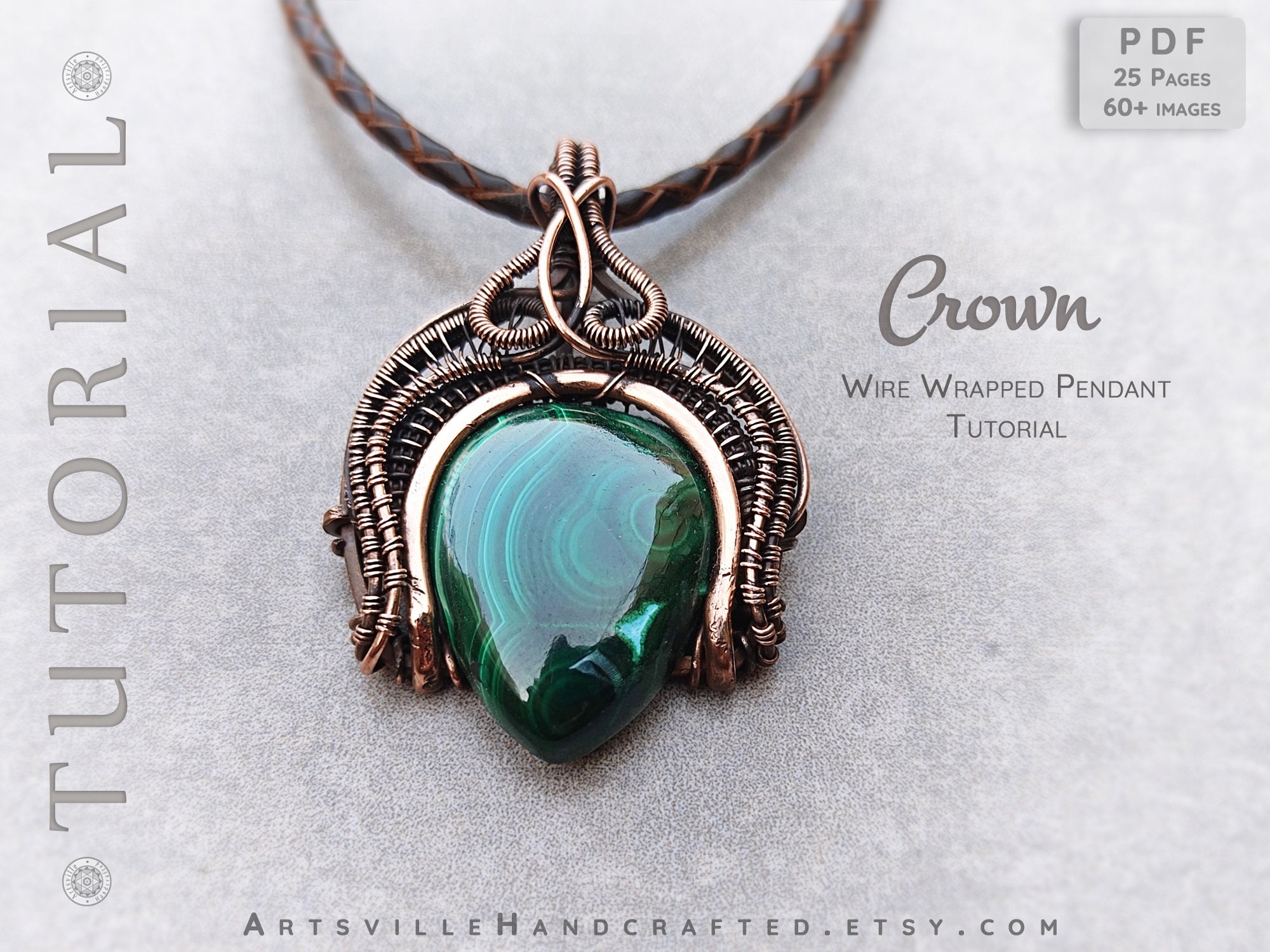 Wire Wrapped Pendant Tutorial Wire Weaving Tutorials Wire | Etsy