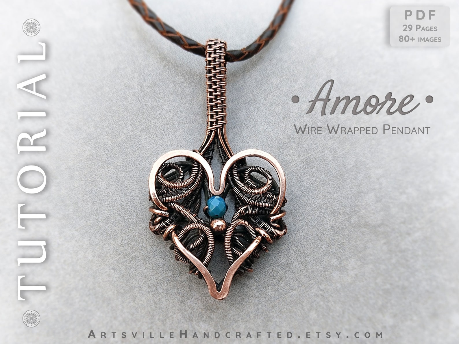Wire Wrapped Heart Pendant Tutorial Wire Wrap Tutorial - Etsy