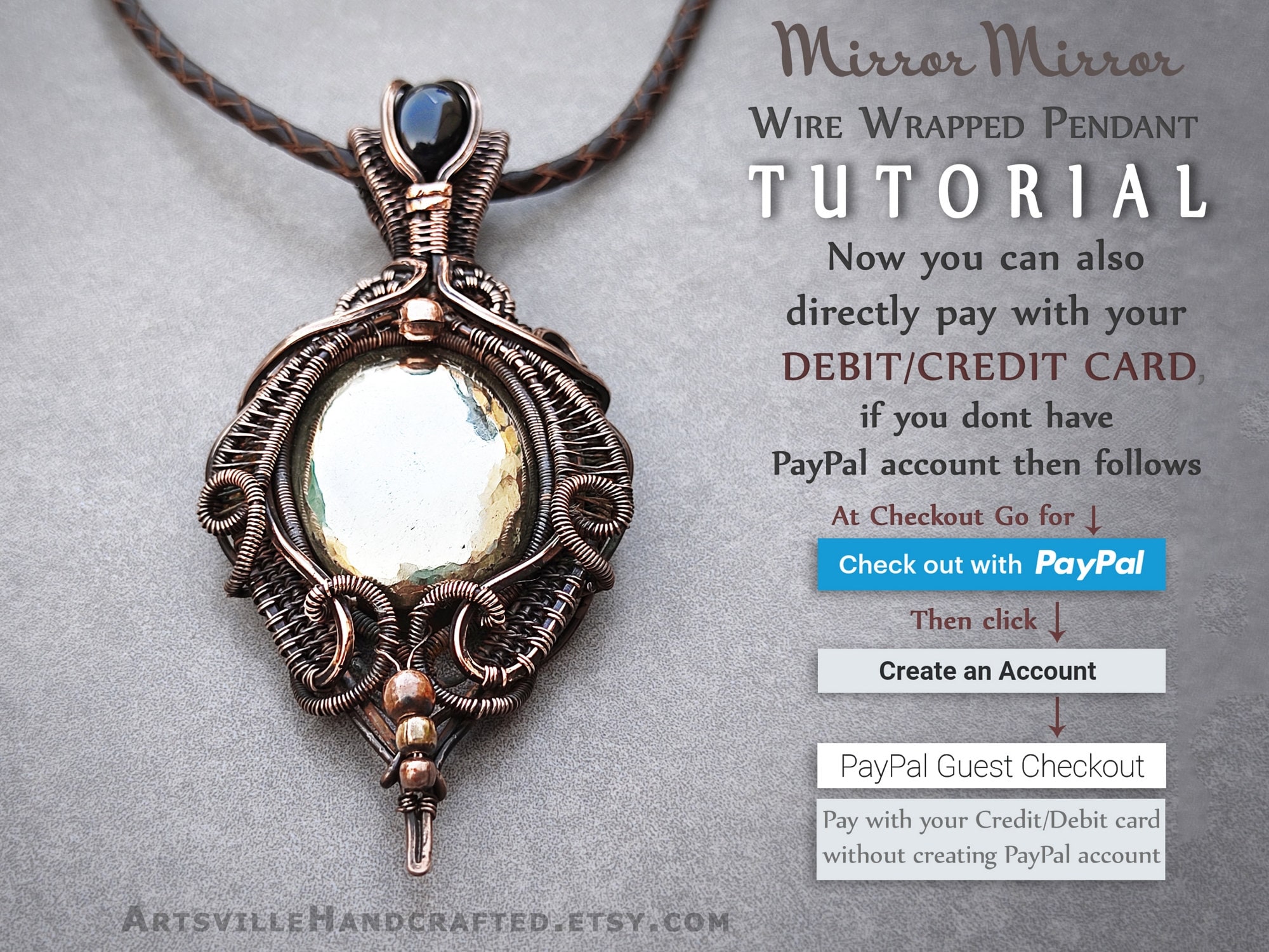Wire Wrap Tutorial Wire Pendant Tutorial Wire Tutorial | Etsy