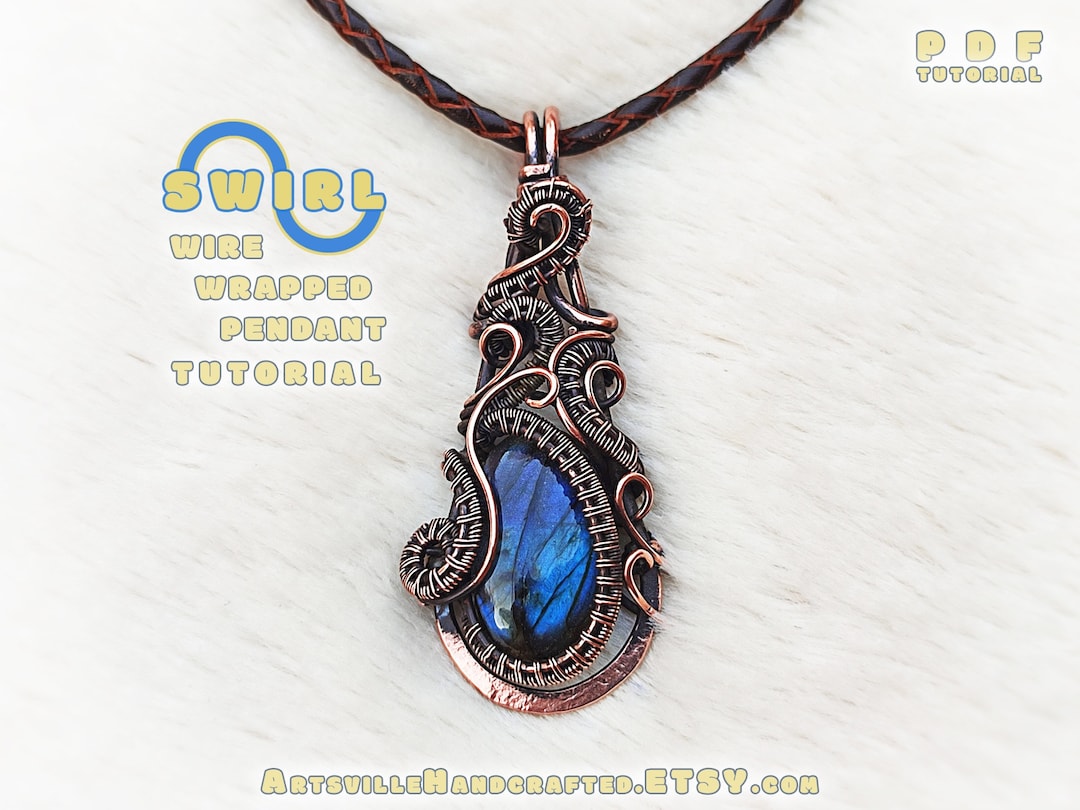 Swirl : Wire Wrap Pendant Tutorial, Wire Work Tutorial, Wire Wrapping ...