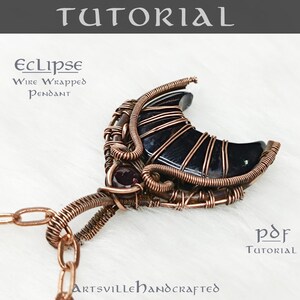 Eclipse: Crescent Moon Wire Wrap Pendant Tutorial DIY Jewelry | Witchy ...