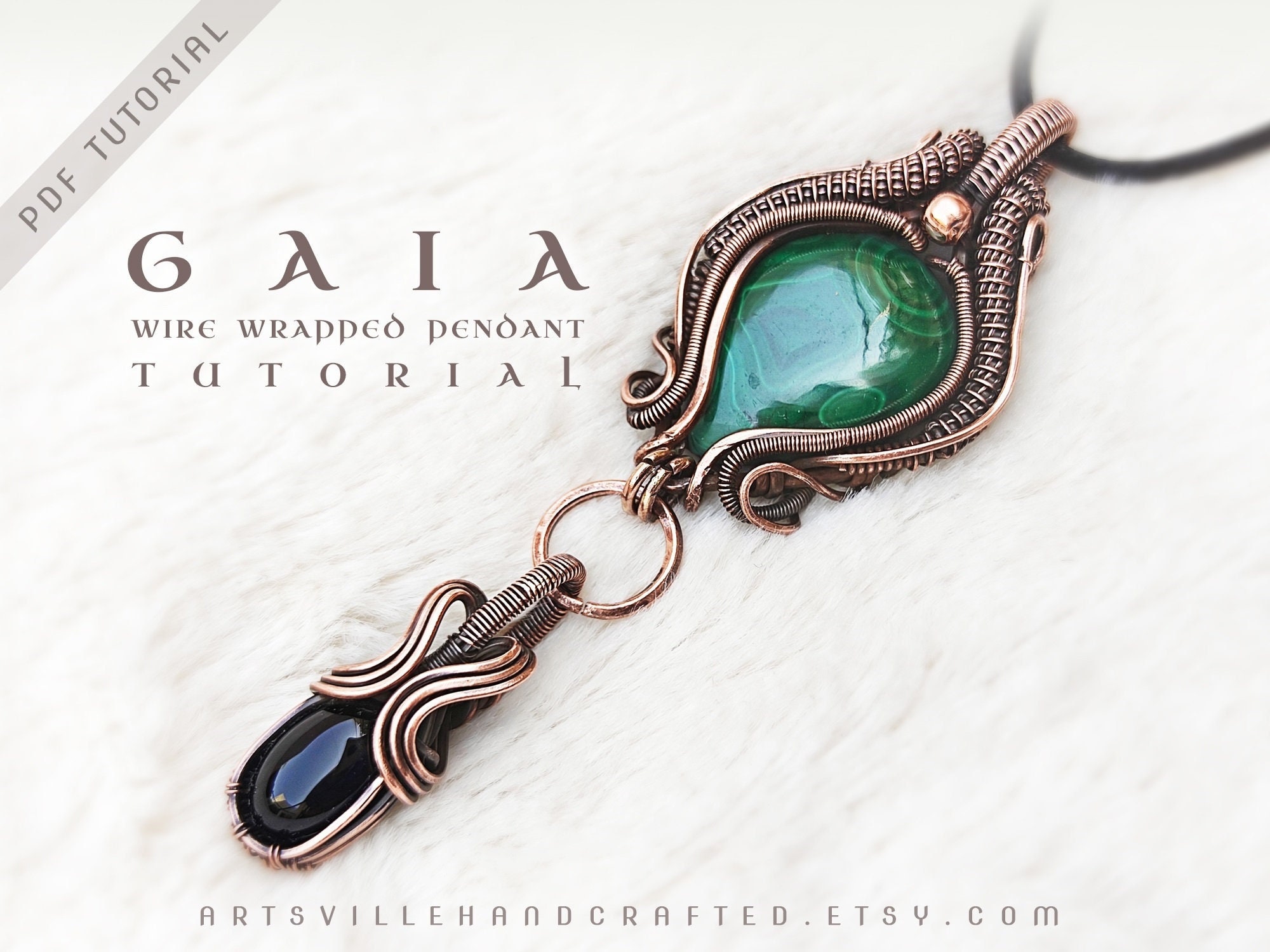 Gaia : Wire Wrapping Pendant Tutorial Wire Weaving Tutorial | Etsy