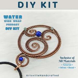 DIY Wire Wrap Pendant Kit for Beginners - Complete Materials, Easy ...