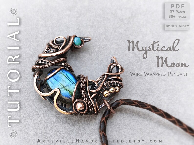 Crescent Moon Wire Wrap Tutorial Wire Wrapping Tutorial Wire | Etsy