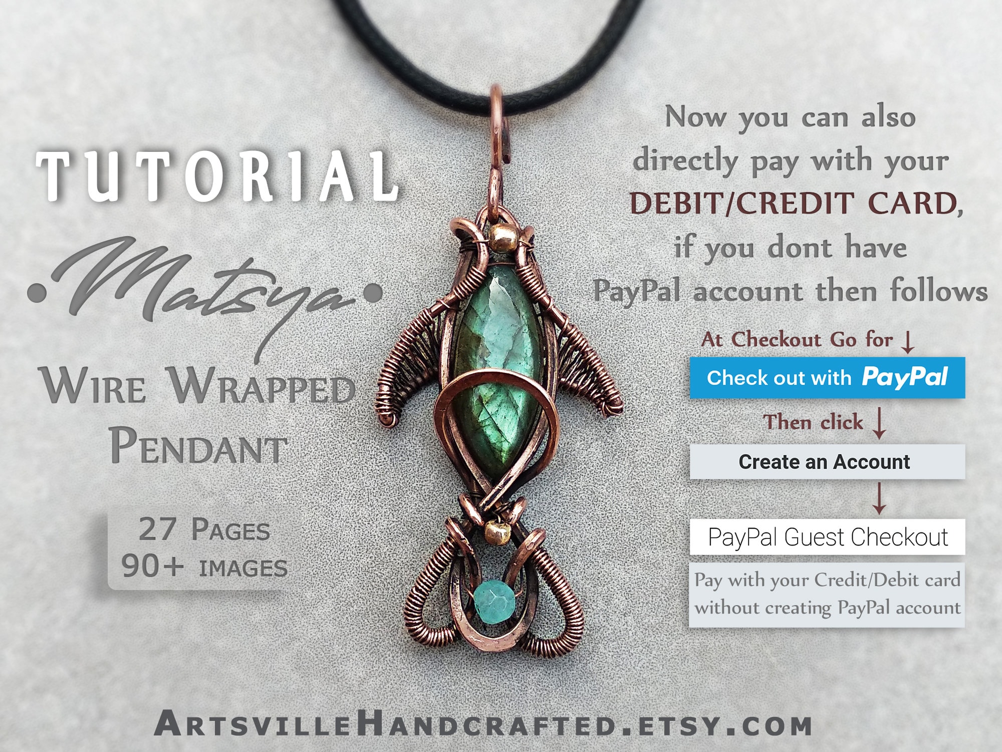 Fish Necklace Wire Jewelry Tutorial Wire Wrap Tutorial Wire | Etsy