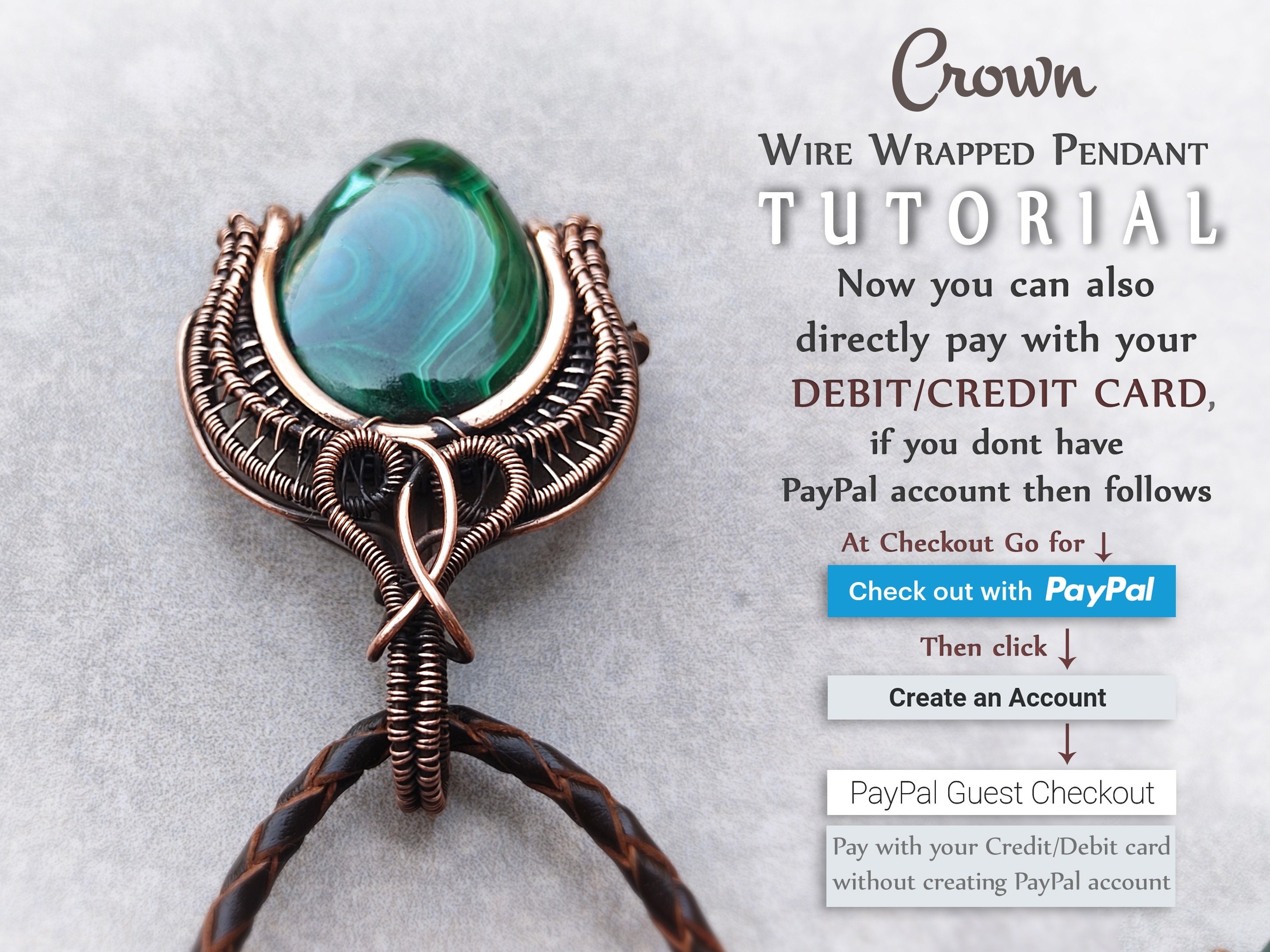 Wire Wrapped Pendant Tutorial Wire Weaving Tutorials Wire | Etsy