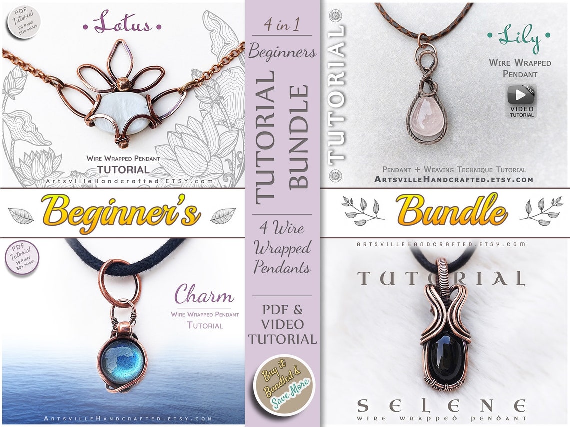 Beginners Tutorial Bundle : Wire Wrapping Wire Wrap Tutorial - Etsy