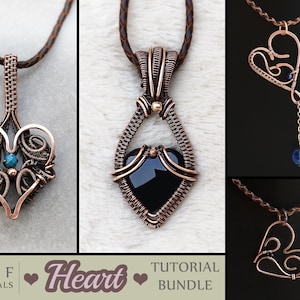 Heart Pendant Tutorials Bundle : Wire Wrapping, Wire Wrap Tutorial ...