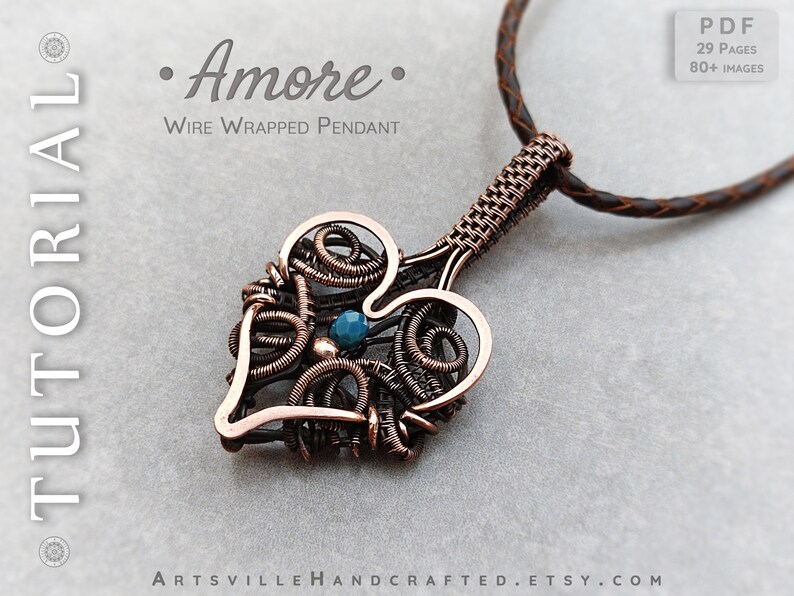 Heart Pendant Tutorials Bundle : Wire Wrapping Wire Wrap - Etsy