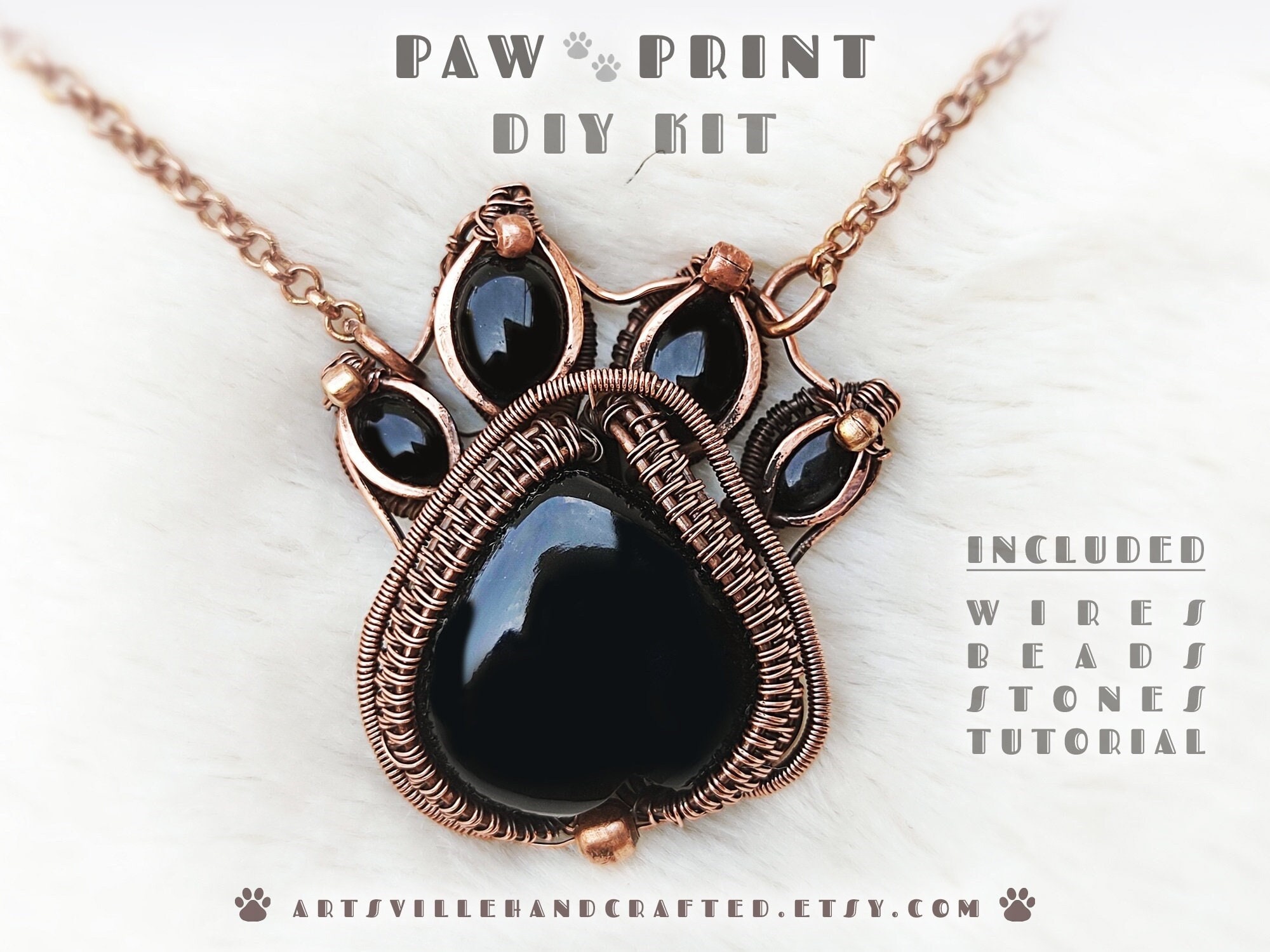 DIY Paw Print Pendant Kit DIY Craft Kit for Adults DIY Kit - Etsy