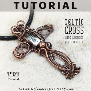 Celtic Cross Wire Wrap Pendant Tutorial, Wire Wrapping Techniques, DIY ...
