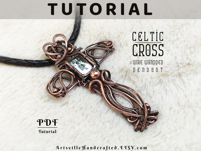 Celtic Cross Wire Wrap Pendant Tutorial, Wire Wrapping Techniques, DIY ...