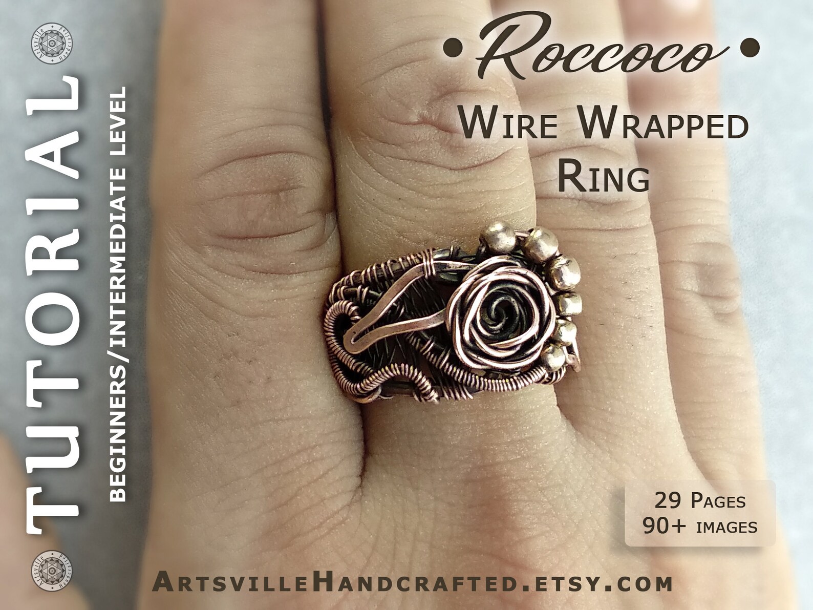 Wire Ring Tutorial Rose Ring Wire Weave Tutorial Wire | Etsy