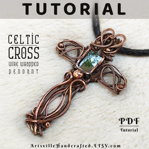 Celtic Cross Wire Wrap Pendant Tutorial, Wire Wrapping Techniques, DIY ...