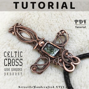 Celtic Cross Wire Wrap Pendant Tutorial, Wire Wrapping Techniques, DIY ...