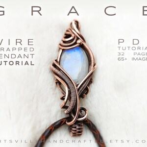 Grace: Wire Wrap Tutorial, Wire Wrapping Tutorial, Wire Jewelry Tutorial, Wire Wrapped Pendant ...