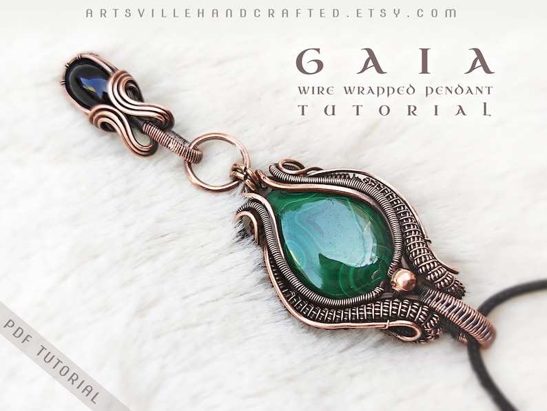 Gaia : Wire Wrapping Pendant Tutorial Wire Weaving Tutorial - Etsy