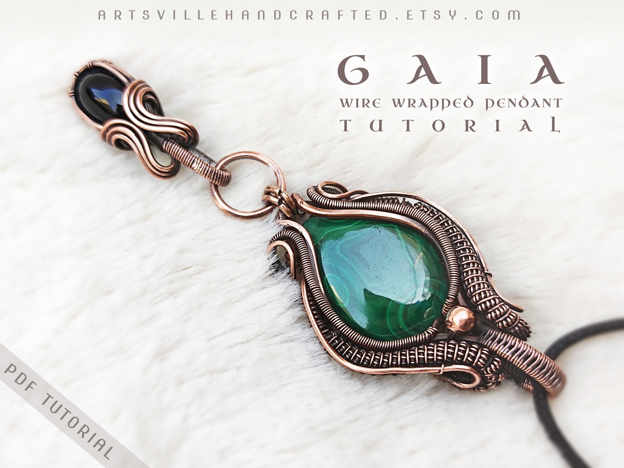 Gaia : Wire Wrapping Pendant Tutorial Wire Weaving Tutorial | Etsy