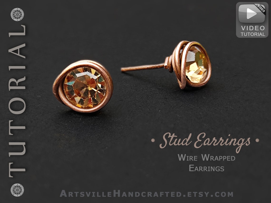 Wire Wrap Earring Tutorial Wire Wrapping Video Tutorial 5 | Etsy