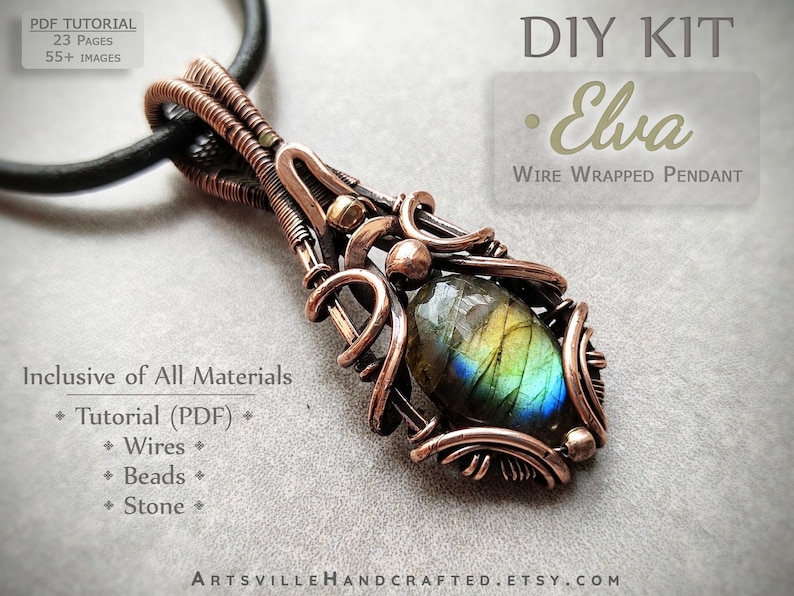 Full DIY Kit Wire Wrapping Kit Jewelry Making Kit Craft | Etsy