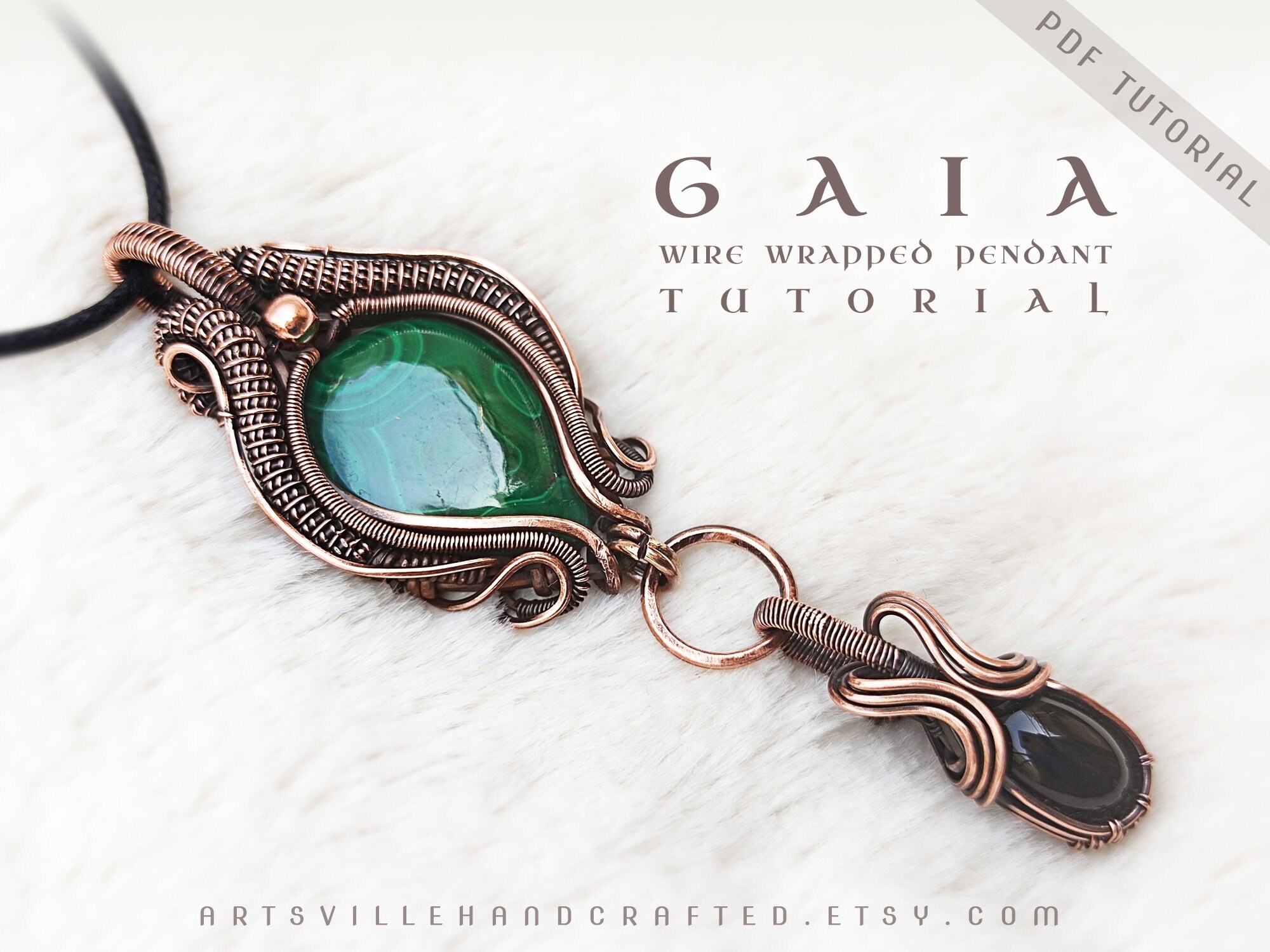 Gaia : Wire Wrapping Pendant Tutorial Wire Weaving Tutorial | Etsy