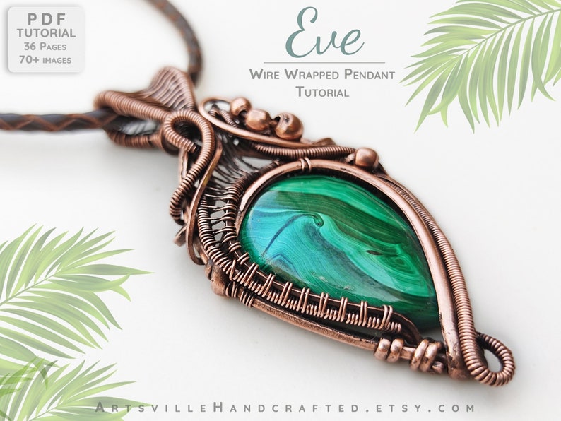 Wire Wrapped Pendant Tutorial Wire Wrap Tutorial Jewelry - Etsy