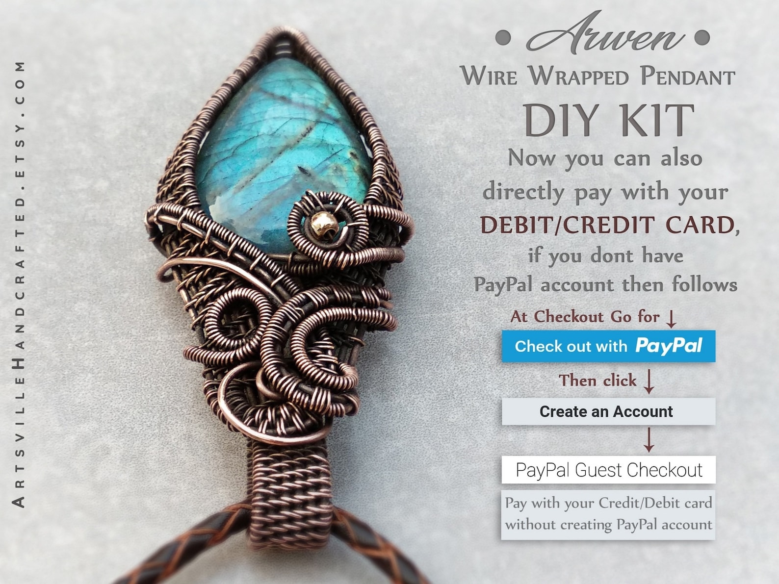 Full DIY Kit, Wire Wrapping Kit, Jewelry Making Kit, Craft Kits for ...