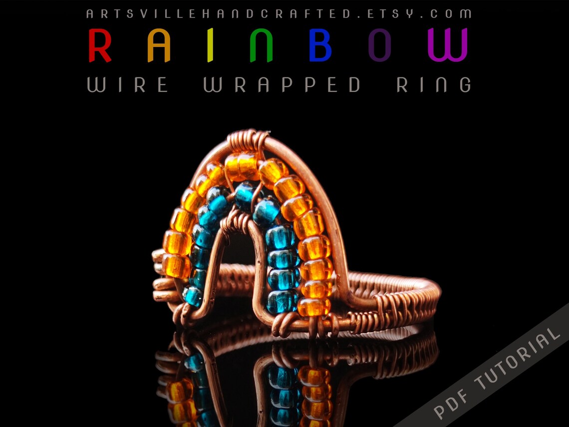 Rainbow Ring Tutorial Wire Ring Tutorial Easy Fast Wire Wrap - Etsy