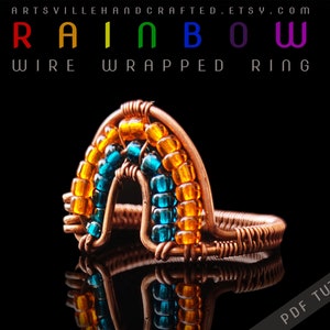 Rainbow Ring Tutorial, Wire Ring Tutorial, Easy Fast Wire Wrap Ring Tutorial, DIY Ring Tutorial ...