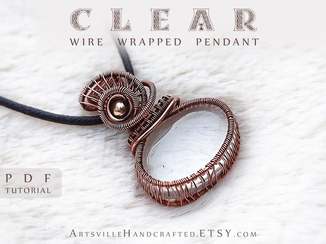 Clear: Wire Wrap Pendant Tutorial for Transparent Cabochons, DIY Wire ...