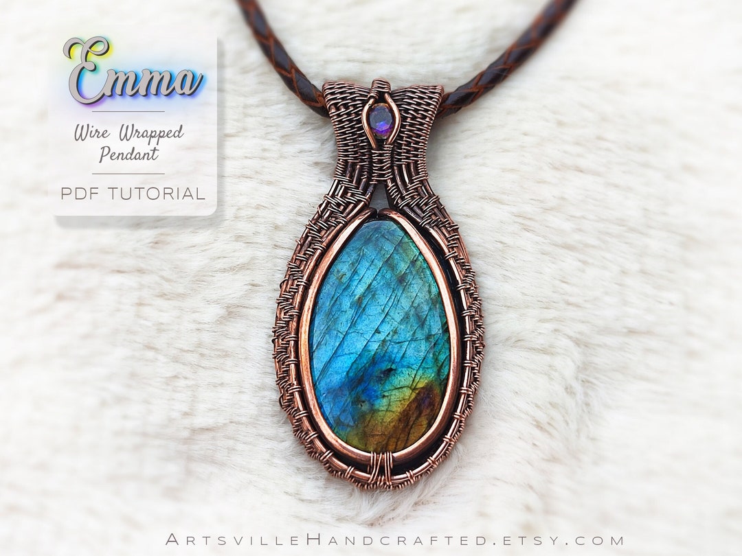 Emma : Wire Wrap Tutorial, Wire Wrapped Pendant Lesson, Jewelry ...