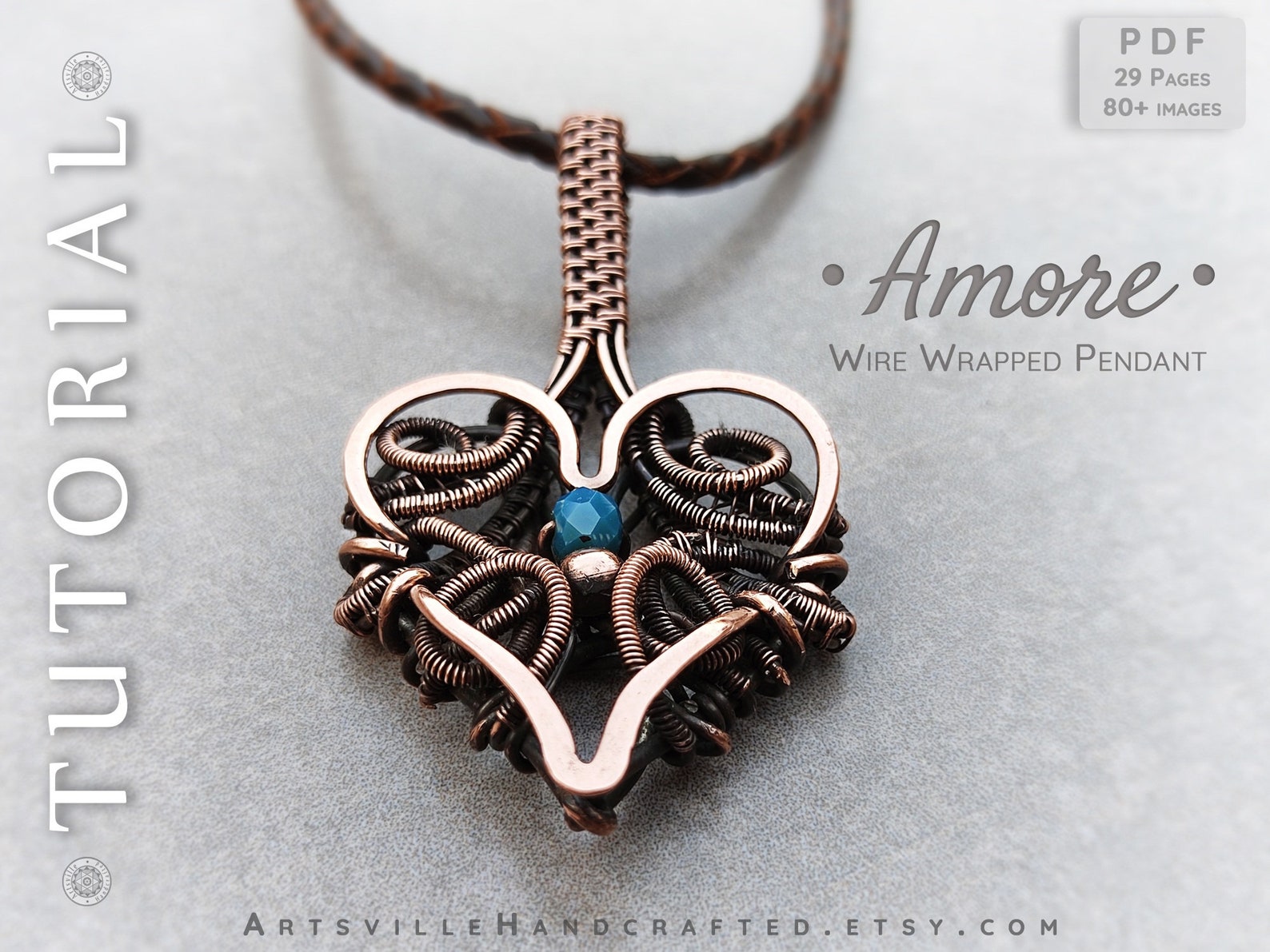 Wire Wrapped Heart Pendant Tutorial Wire Wrap Tutorial - Etsy