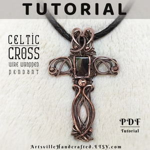Celtic Cross Wire Wrap Pendant Tutorial, Wire Wrapping Techniques, DIY ...