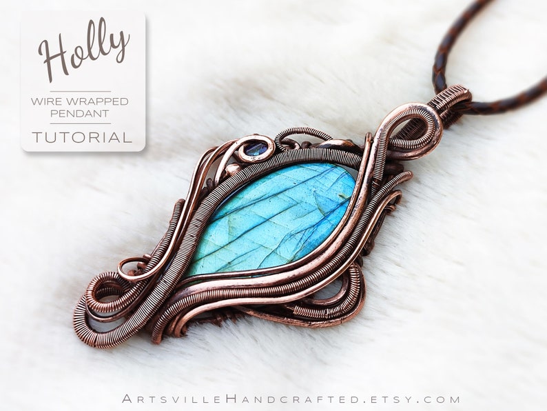 Holly: Wire Wrapped Pendant Tutorial for This Unique Design by - Etsy