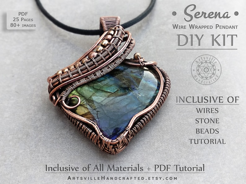 Full DIY Kit Wire Wrapping Kit Jewelry Making Kit Craft - Etsy