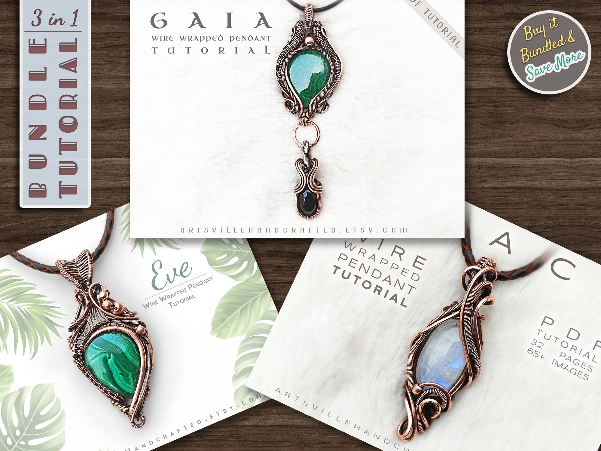 3 Wire Wrap Tutorial Bundle Wire Weaving Tutorial Wire Work - Etsy