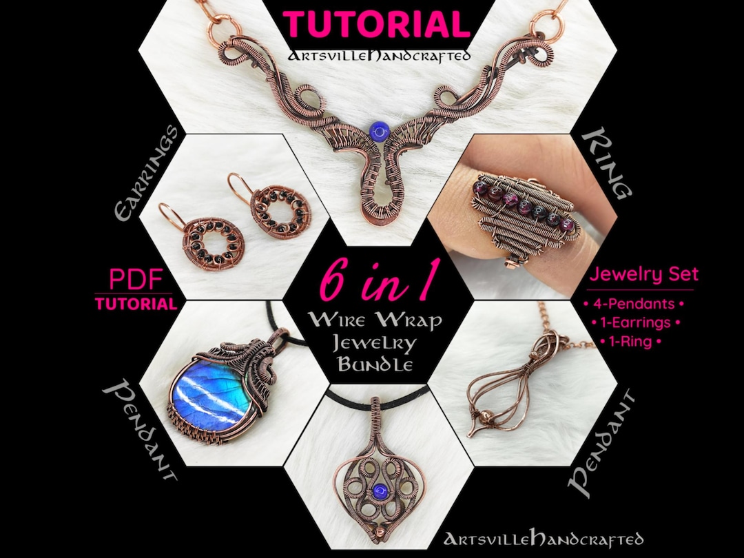 6 Projects Wire Wrap Jewelry Tutorials for Beginners | Learn Wire ...