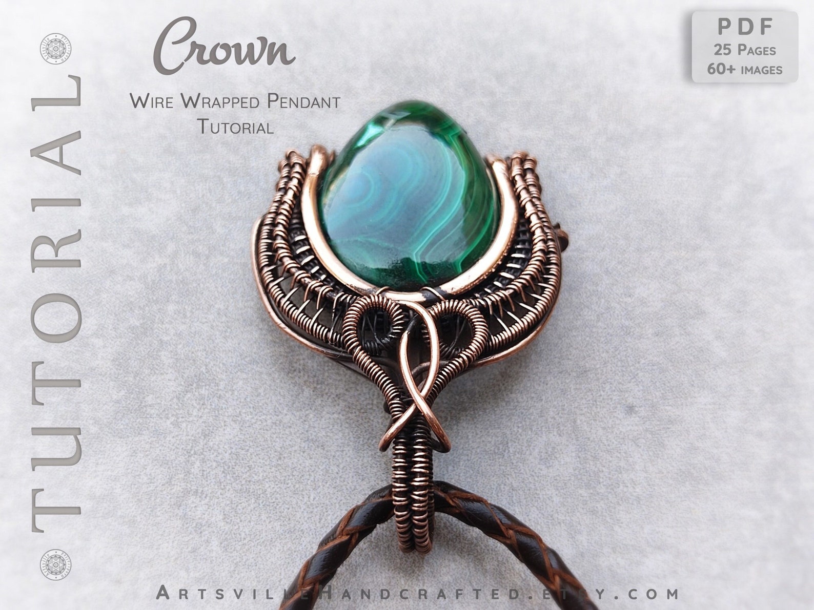 Wire Wrapped Pendant Tutorial Wire Weaving Tutorials Wire | Etsy