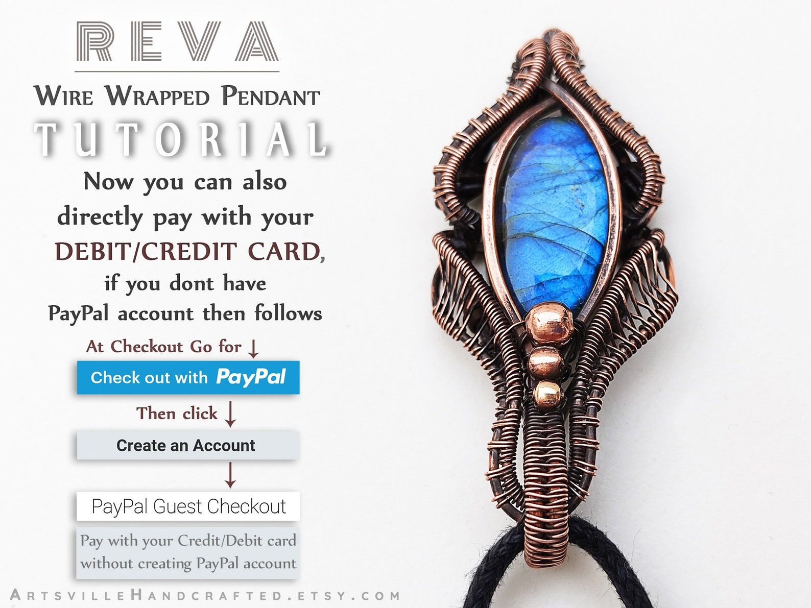 Wire Wrap Tutorial Wire Wrap Pendant Tutorial Jewelry - Etsy