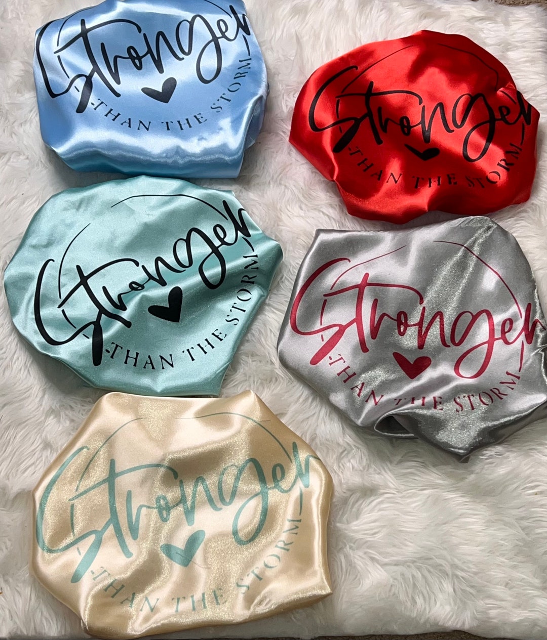 Syronger Than the Storm Satin Bonnet Godly Inspiration Gifts - Etsy