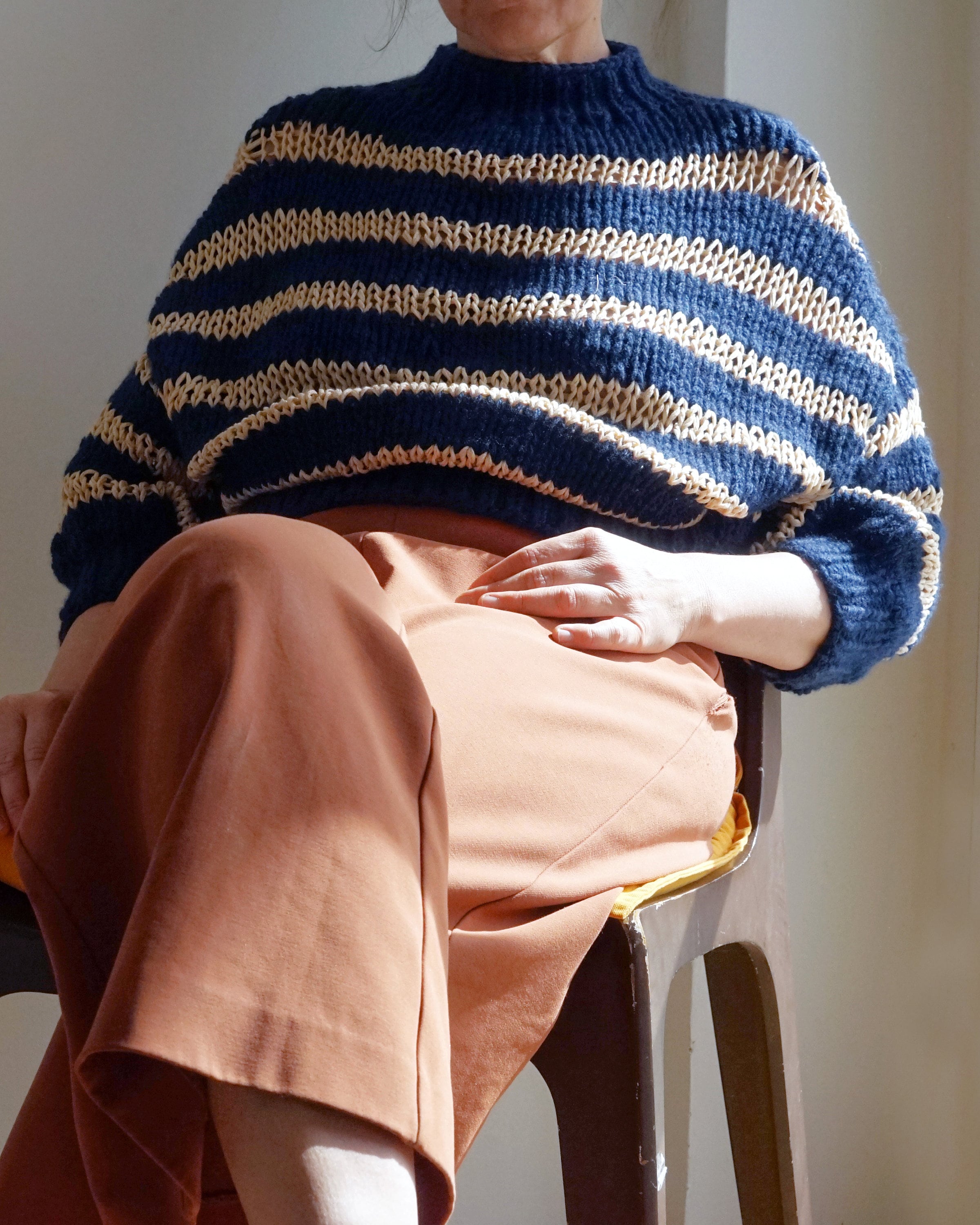 Handknitted Sweater Cropped Sweater Summer Fashion Organic | Etsy