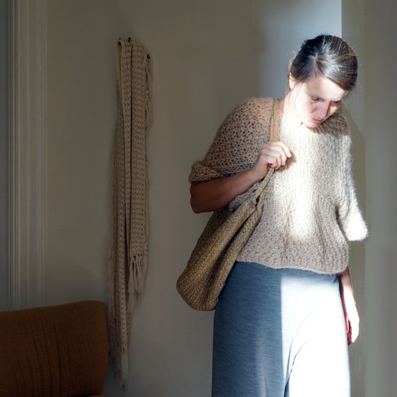 Duurzame breisels kimono trui alpaca trui hand gebreide - Etsy Nederland